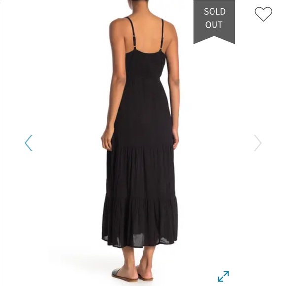 Kelly Renee | Dresses | Kelly Renee Embroidered Tiered Gauze Maxi Dress Xl Black | Poshmark